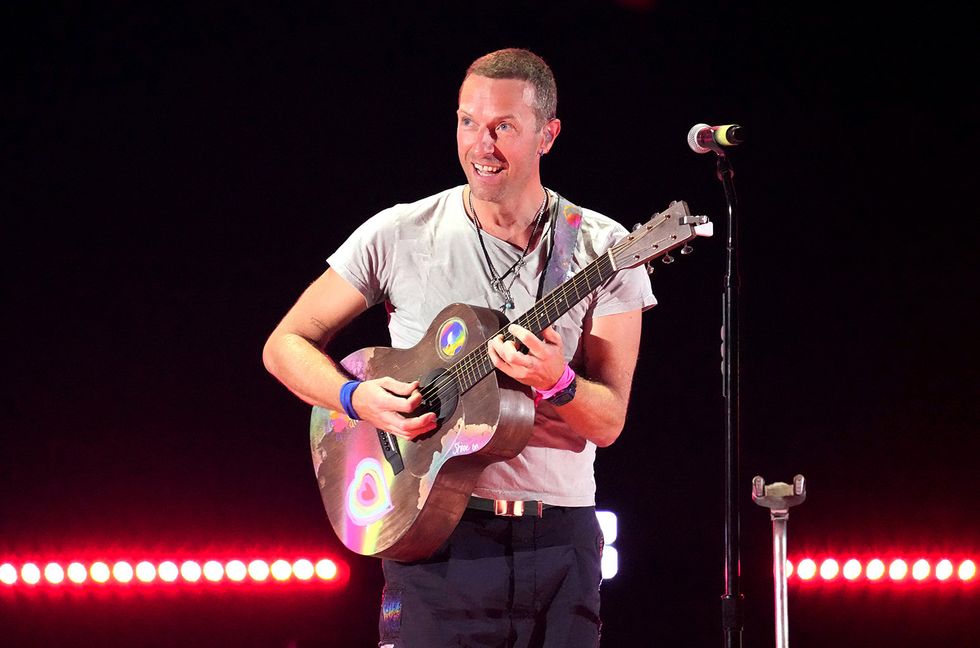 Chris Martin Falls Through Trap Door at Coldplay’s Record-Breaking ...